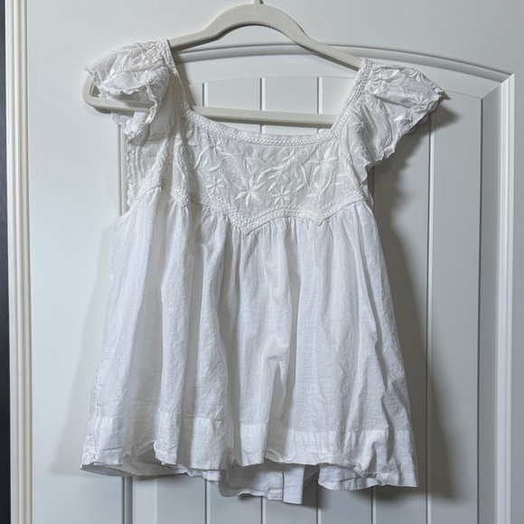 THE GREAT. | Tops | The Great White Embroidered Blouse Medium | Poshmark